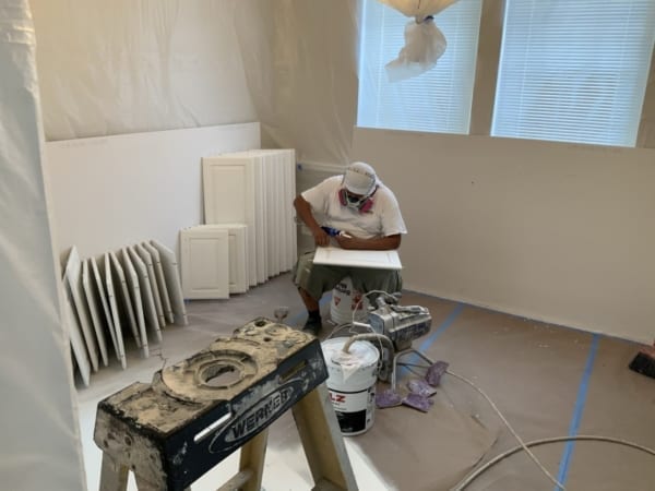 Masking and Prepping Kitchen Cabinets For Painting – SurePRO Painting